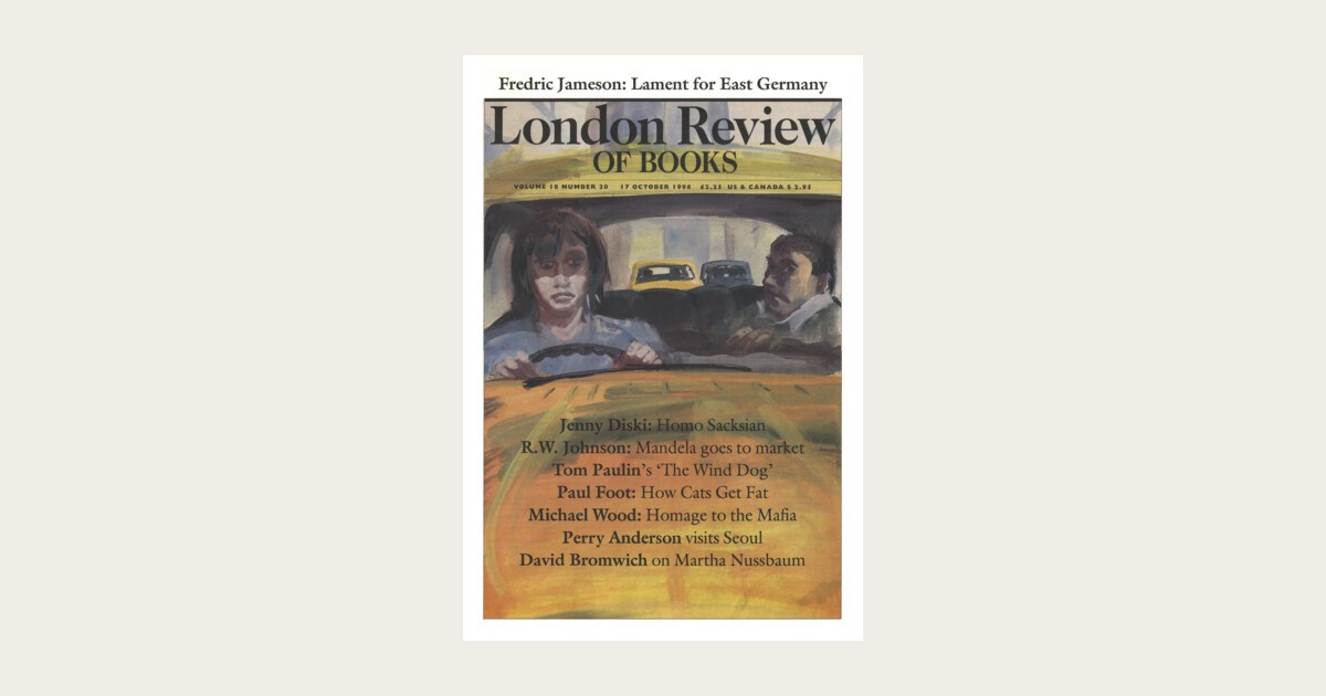 David Bromwich Rat Poison LRB 17 October 1996 david-bromwich-rat-poison-lrb-17-october-1996